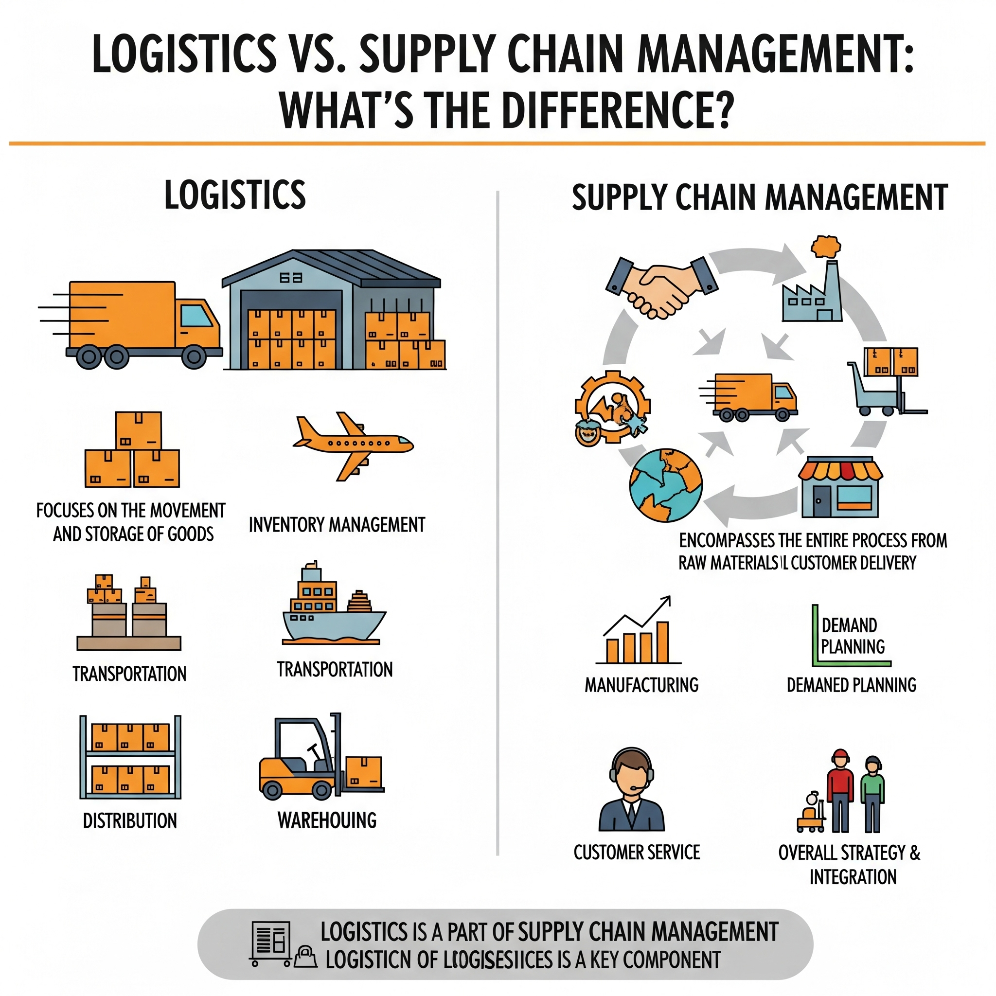 What is the Difference Between Logistics and Supply Chain Management ...